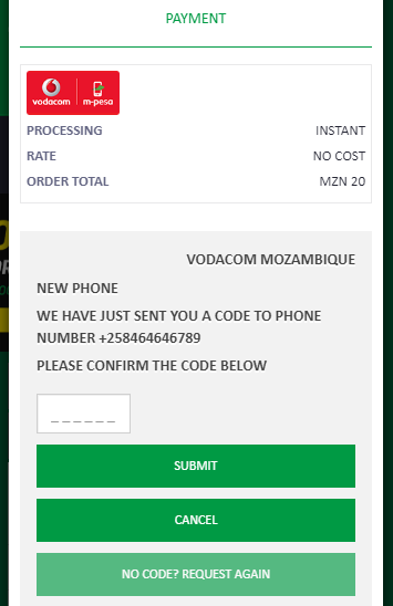 Vodacom Mobile Money - How to add a new number